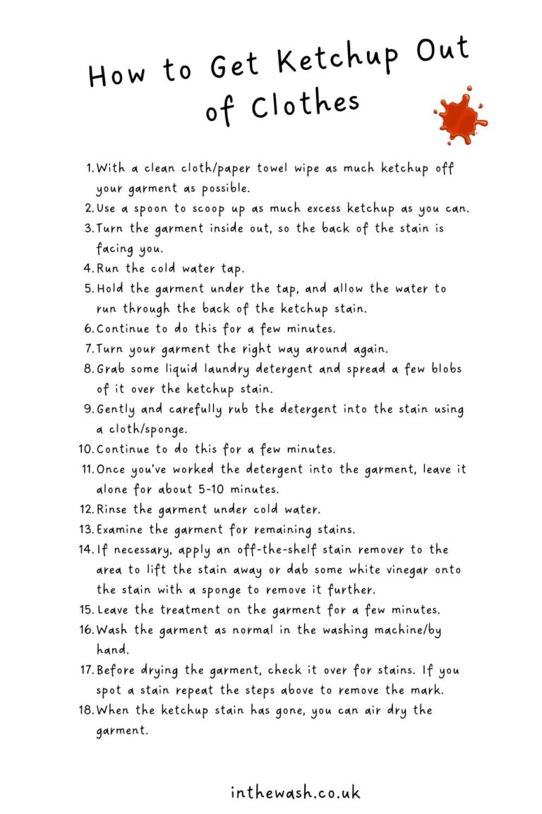 How to Get Ketchup Out of Clothes