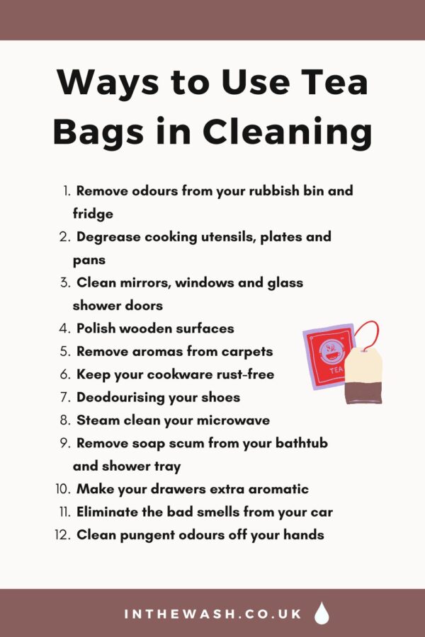 12 Ways to Use Tea Bags in Cleaning