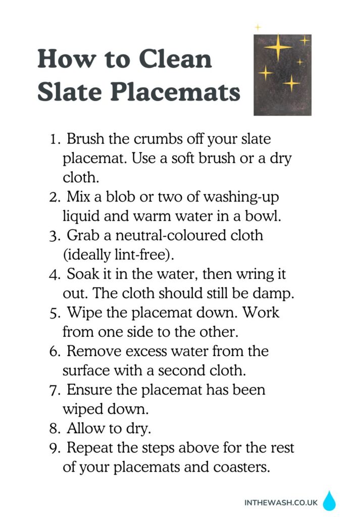 How to Clean Slate Placemats