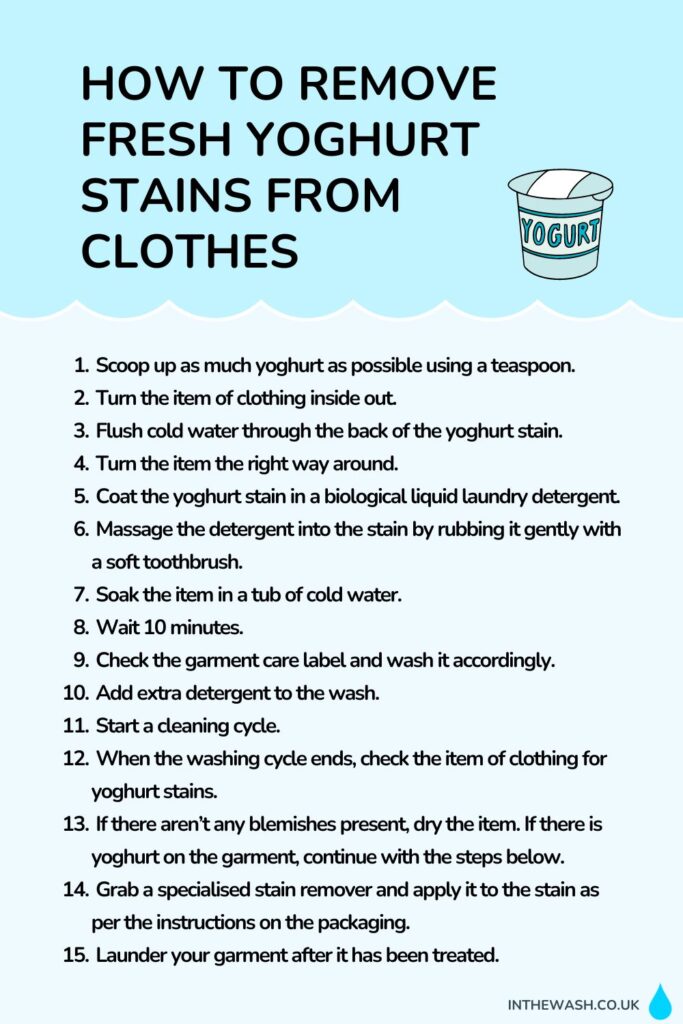 How to Remove Yoghurt Stains
